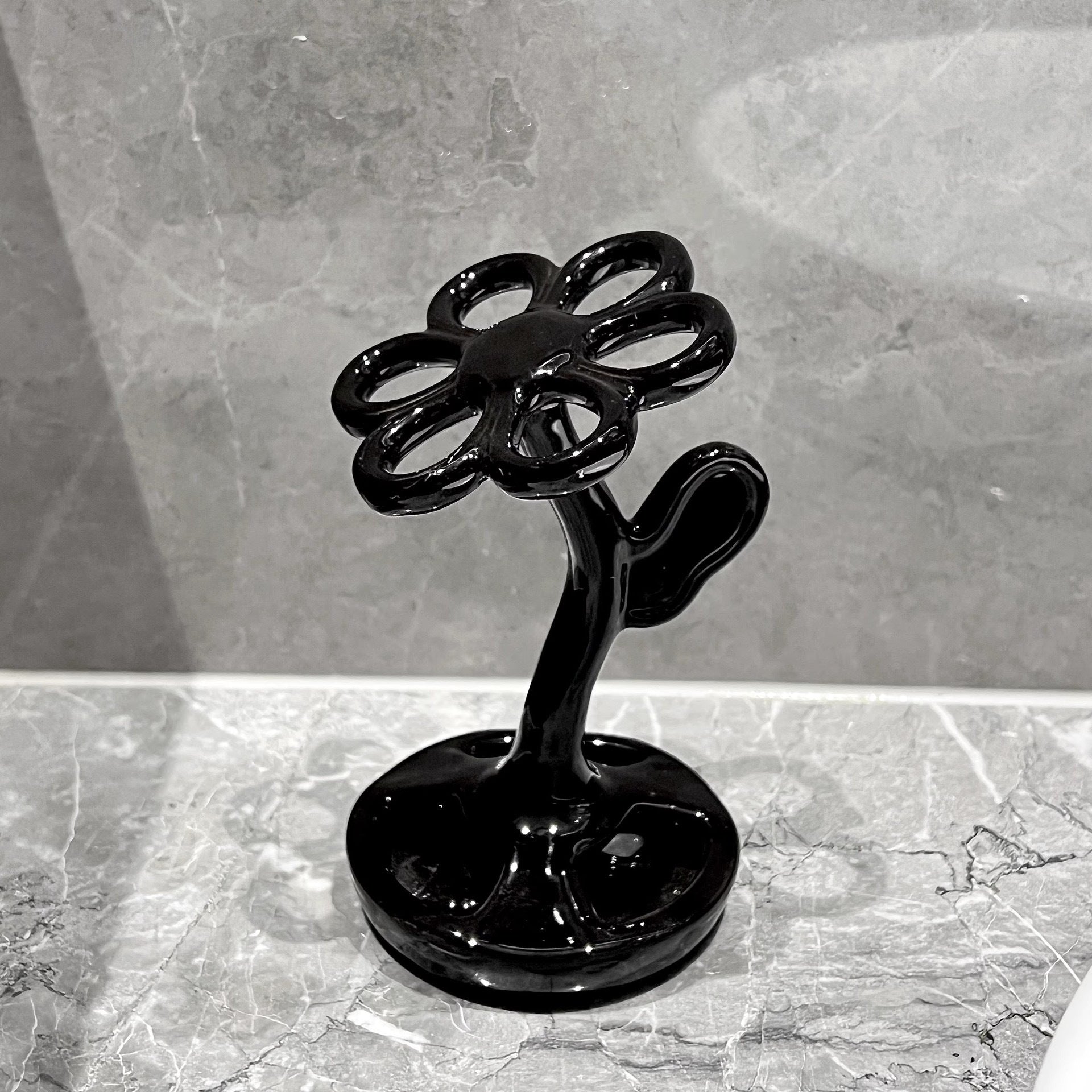 Black - Ceramic Toothbrush Holder | STripleB