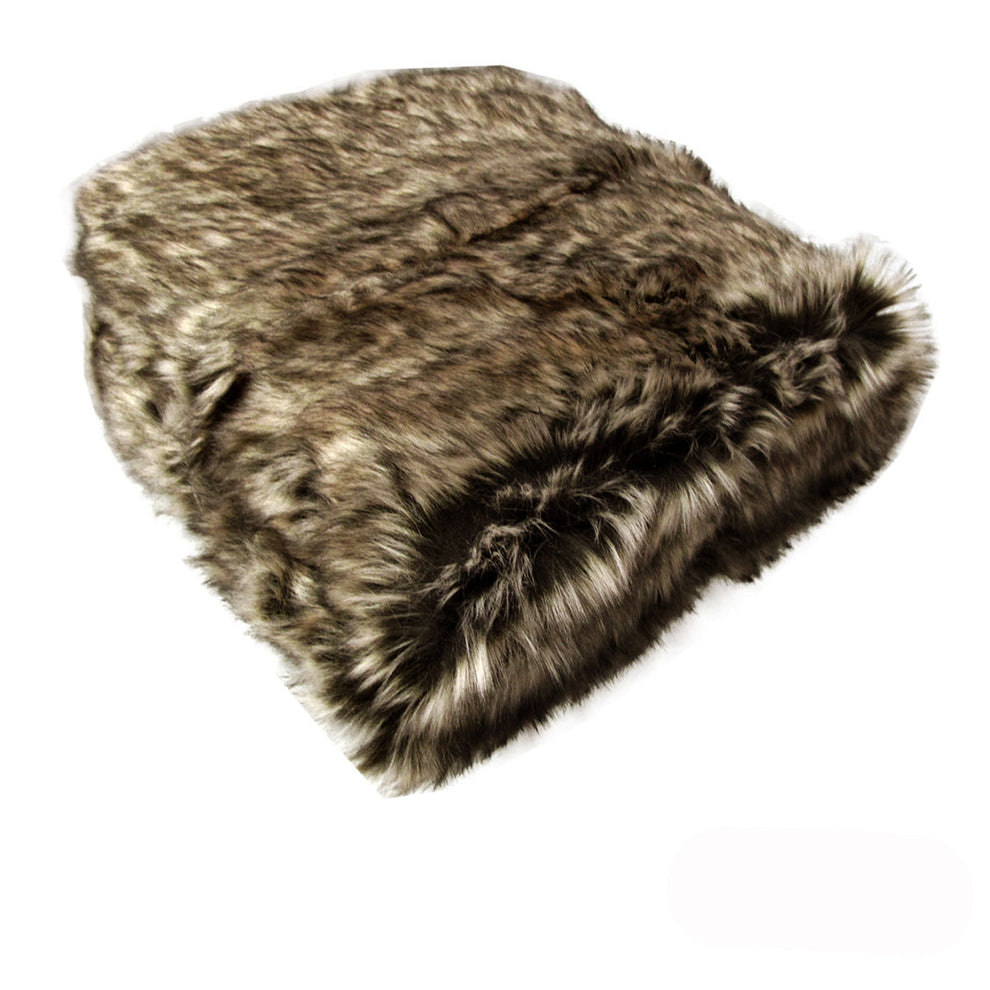 Dale Animal Faux Fur Throw Rug - 127 x 152 cm - Wild Cat | STripleB