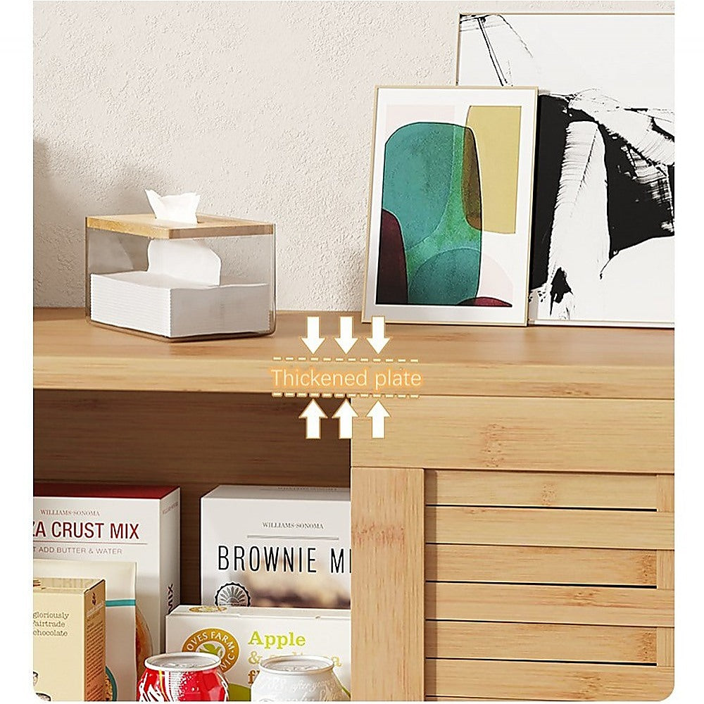 European Style TV Cabinet Entertainment Unit - Bamboo | STripleB